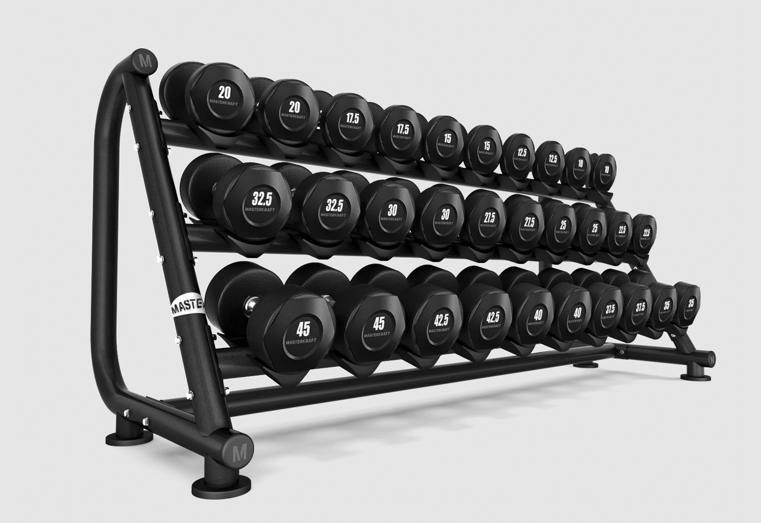 Horizontal Dumbbell Rack - 3 Tier (15 Pair) | Masterkraft