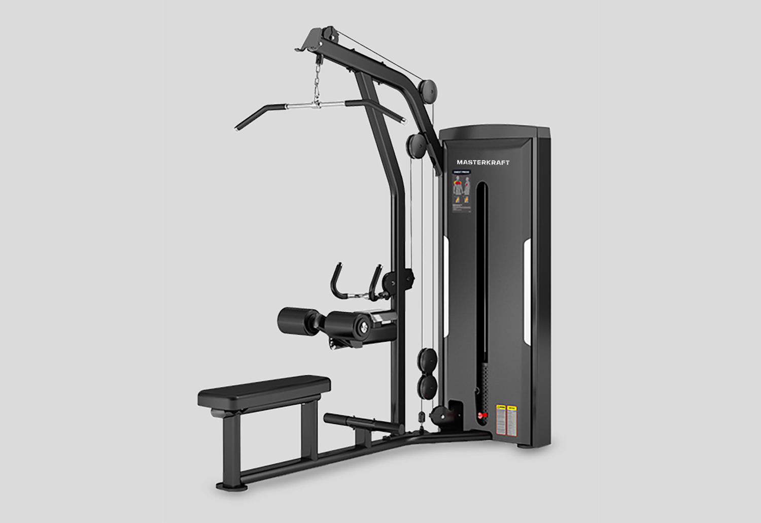 Lat Pulldown & Seated Row Machine Pro (Selectorize) | MASTERKRAFT